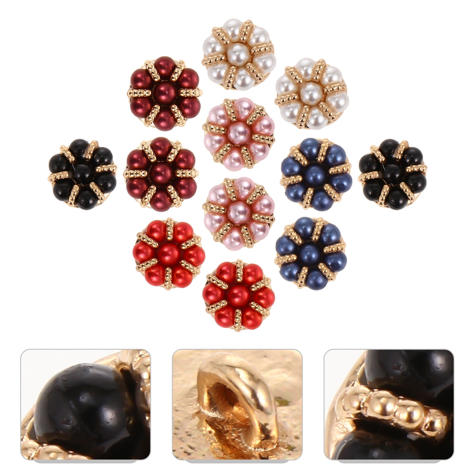 LABSERRON 12PCS Fasteners for Clothing Assorted Color Metal for Shirt ...