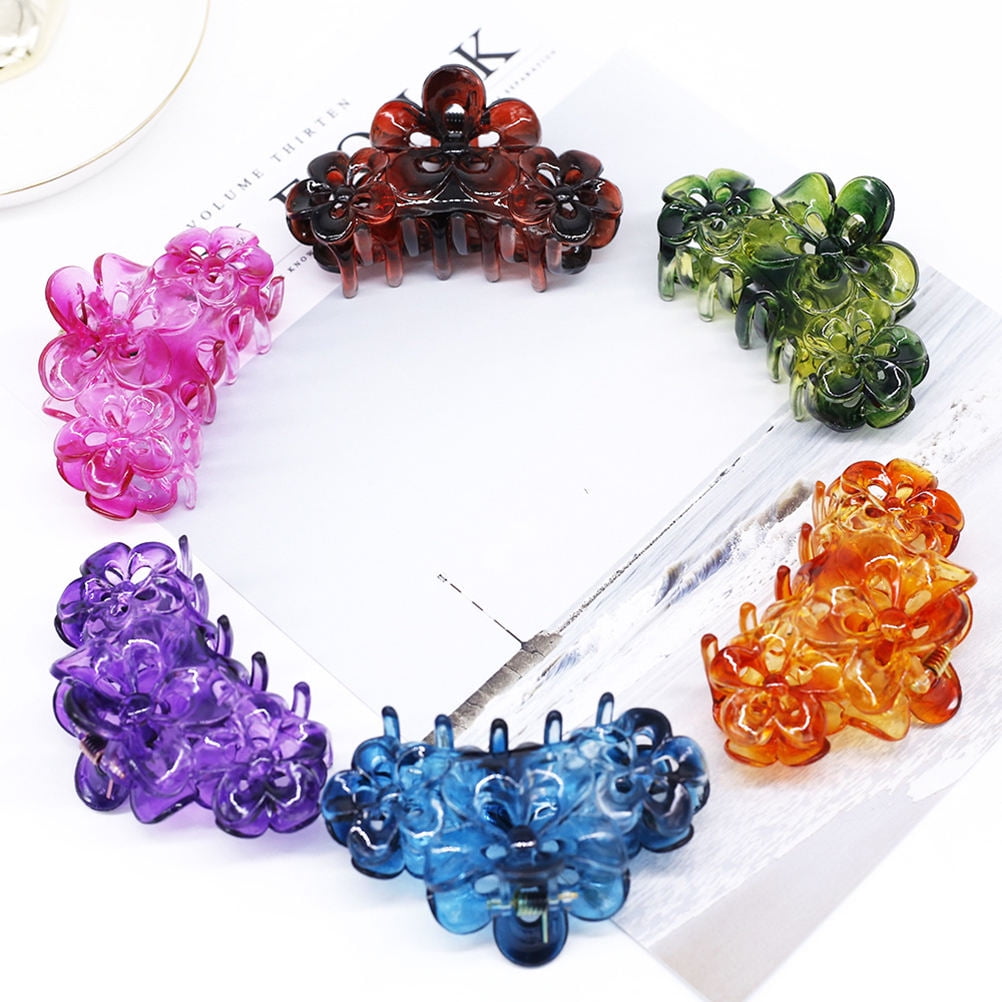 LABSERRON 12Pcs Assorted Color Chunky Jaw Clips for Girls and Teenagers ...