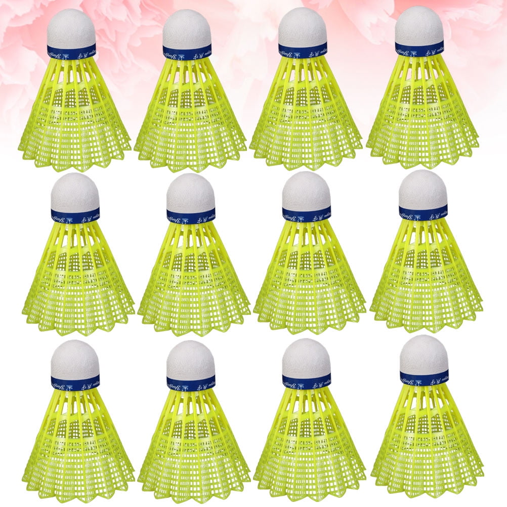 LABSERRON 12Pcs Sports Shuttlecocks Badminton with Rounded Cork Tip for ...
