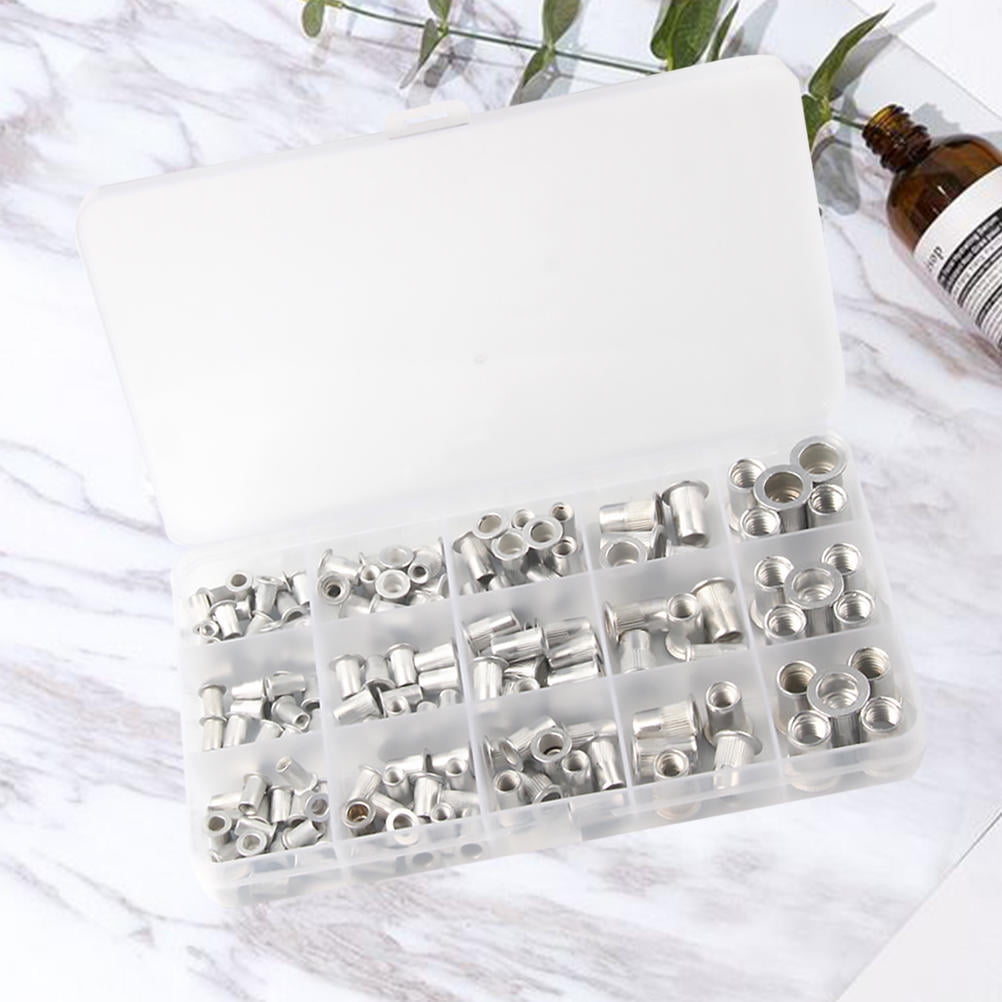 LABSERRON 150Pcs Hollow Rivet Nut Set Stainless Steel Threaded Fastener ...