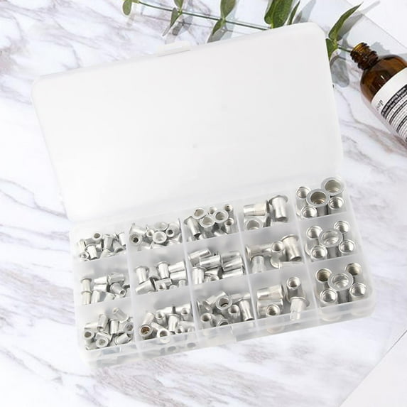 LABSERRON 150Pcs Hollow Rivet Nut Set Stainless Steel Threaded Fastener ...
