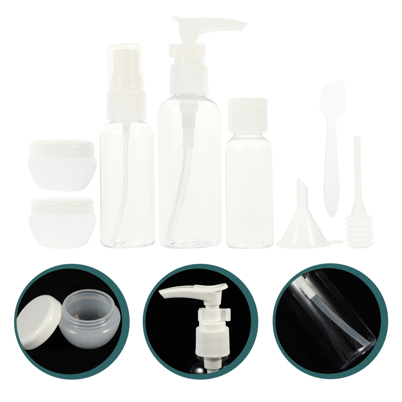 LABSERRON 17Pieces Clear Small Bottles Sub Cosmetics Bottles Refillable ...