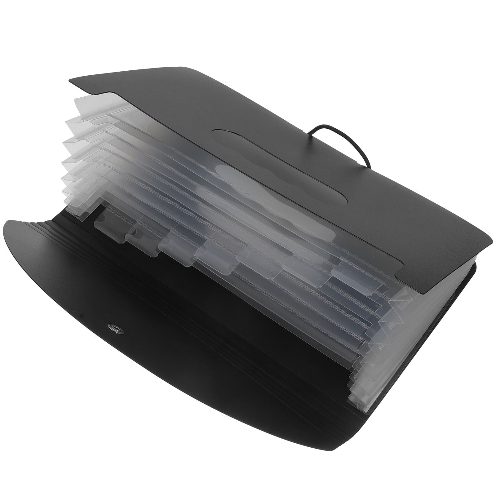 LABSERRON 1Pack Accordion Document Bag Black Plastic File Organizer for ...