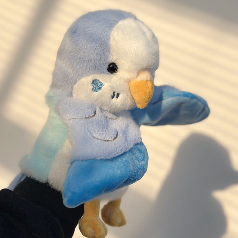 LABSERRON 1Pack Blue Parrot Hand Puppet Plush Toy for Kids Interactive ...
