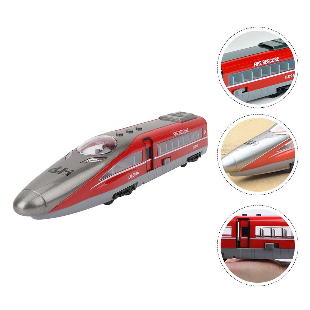 LABSERRON 1Pack Red High-Speed Railway Model Toy With Friction Powered ...