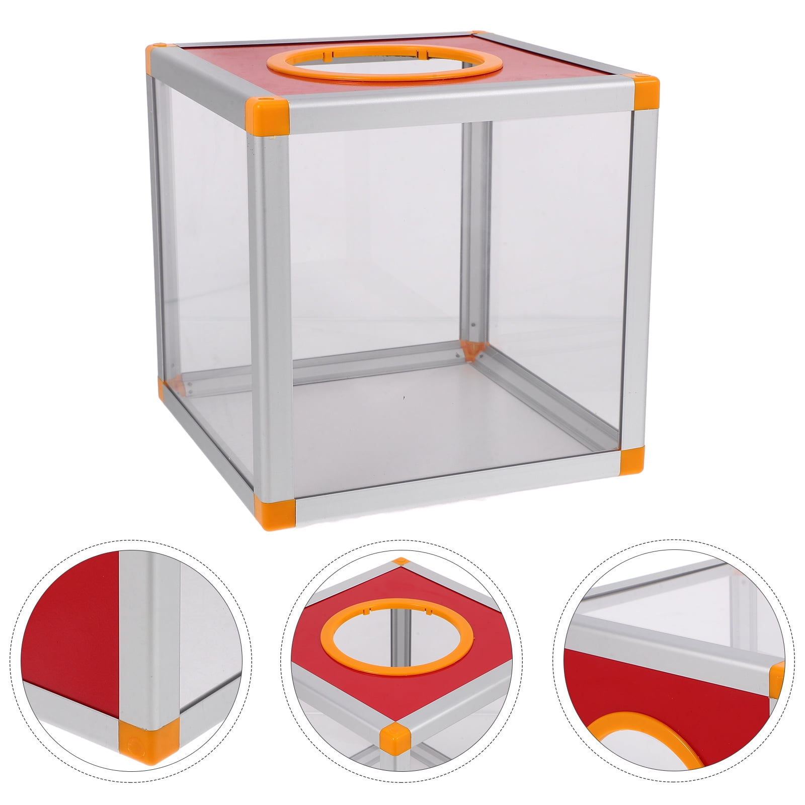 LABSERRON 1Pack Red Raffle Ticket Dispenser Prize Box Suitable for All ...