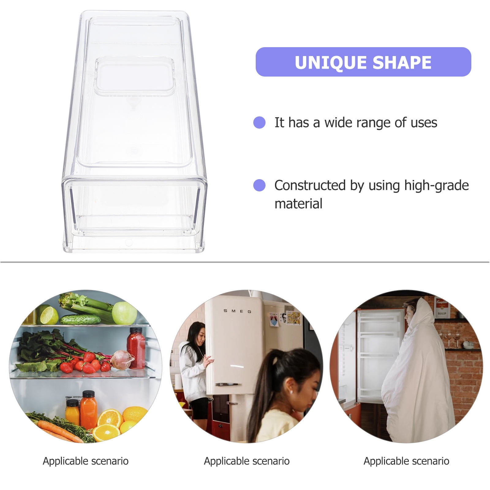 LABSERRON 1Pack Transparent Acrylic Refrigerator Egg Trays for Storage ...