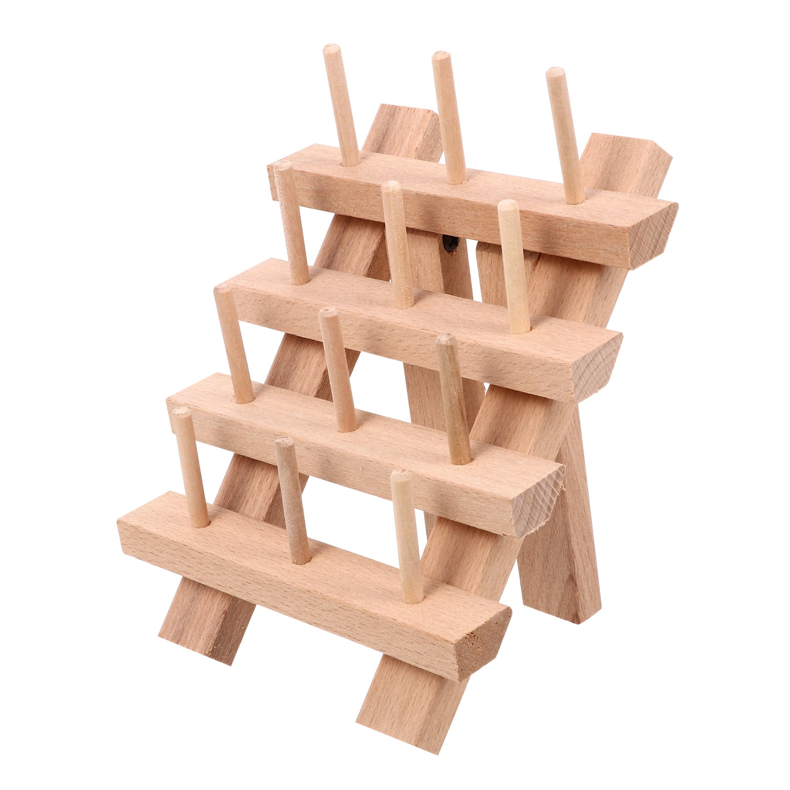LABSERRON 1Pack Wood Spool Rack for Sewing Embroidery Thread Stand ...