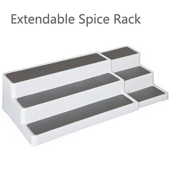 LABSERRON 1Pc Empty Spice Rack 26.0x9.6in Grey Ppr Material 3 Layer ...
