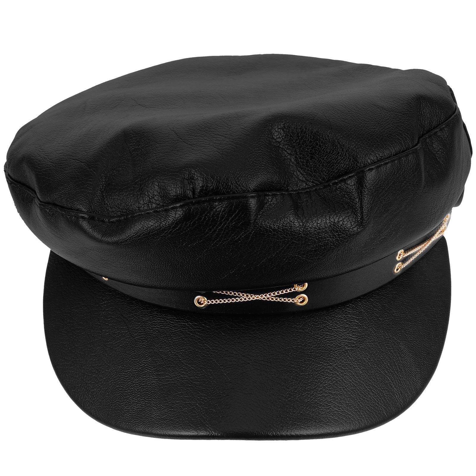 LABSERRON 1Pcs Berets Women Faux Leather Beret 11.8x7.4x2.6in - Walmart.com