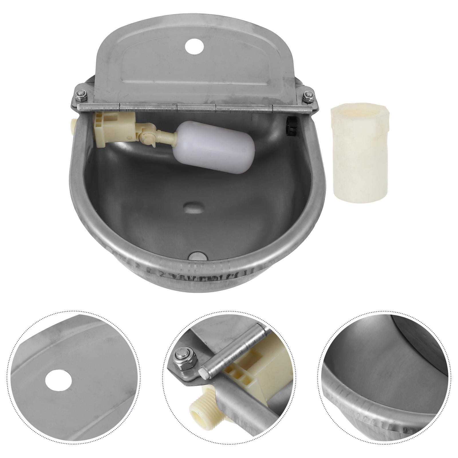LABSERRON 1Pcs Cattle Drinker Bowl Constant Water Level Stainless Steel ...