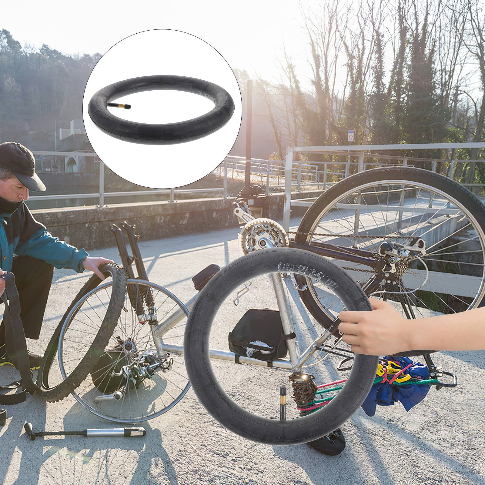 LABSERRON 1Pcs Inner Tire Black Butyl Rubber Self Sealing For Mountain ...