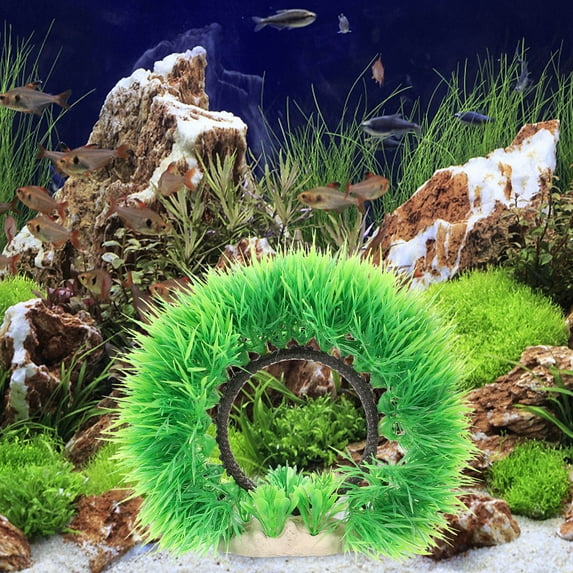 LABSERRON 1Pcs Lifelike Aquarium Plants for Fish Tank with Green ...