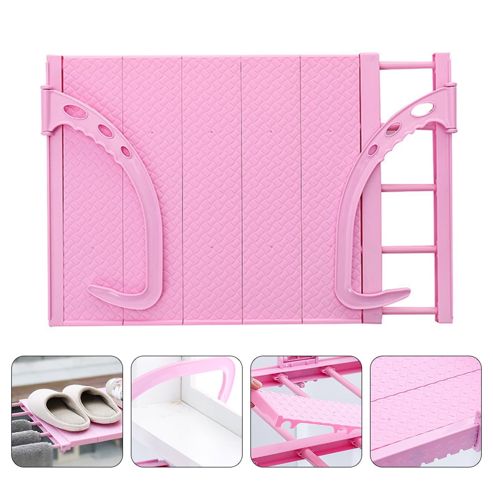 LABSERRON 1Pcs Pink Plastic Drying Rack for Clothes and Shoes Material ...