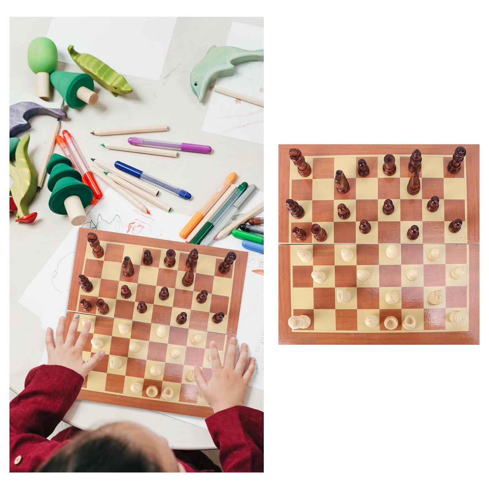 LABSERRON 1Pcs Portable Chess Set Strategy Game for Kids and Adults ...