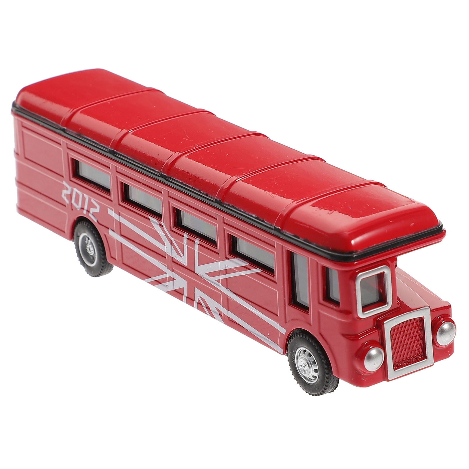 LABSERRON 1Pcs Red Alloy Single-Deck Bus Model Compact Design Pull Back ...
