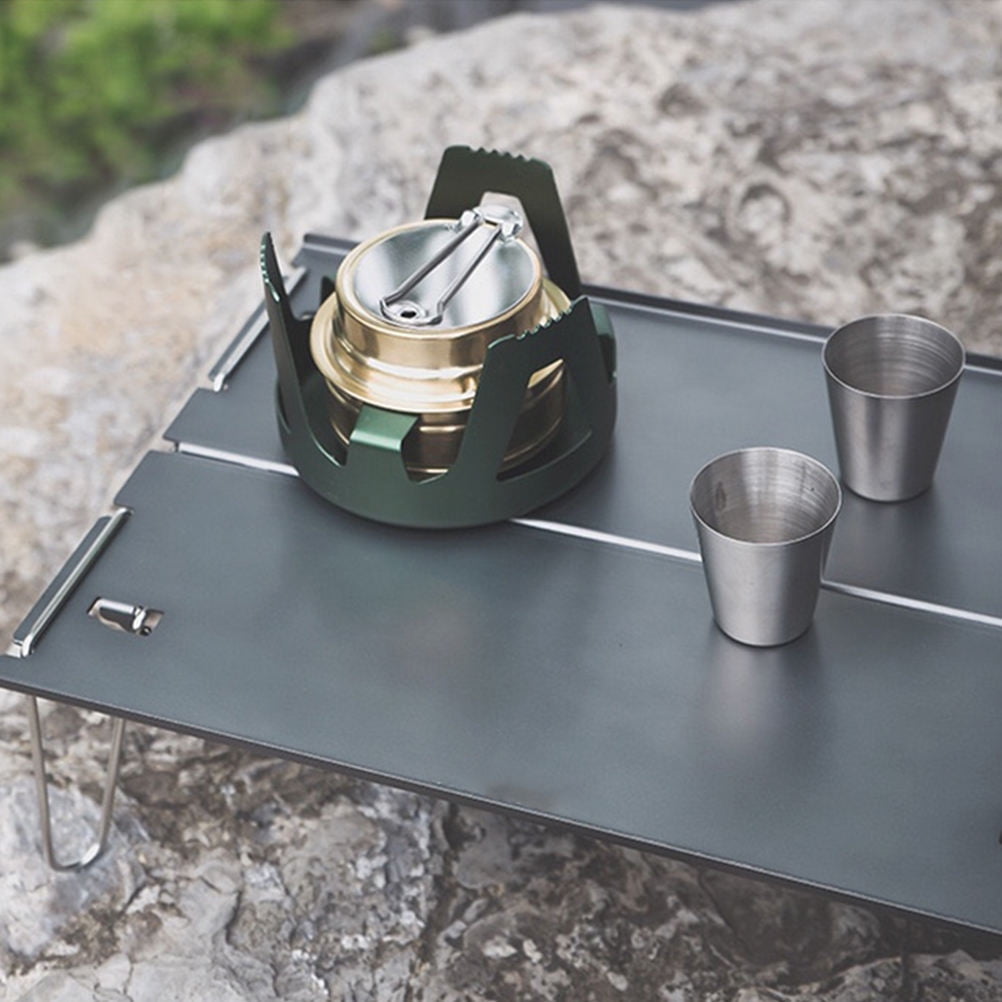 LABSERRON 1Pcs Silver Grey Aluminum Alloy Portable Folding Table for ...