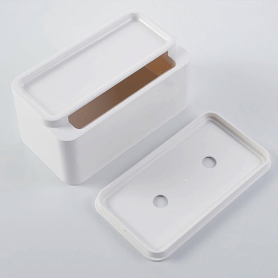 LABSERRON 1Pcs Tissue Box Rectangular White Plastic Material for Living ...