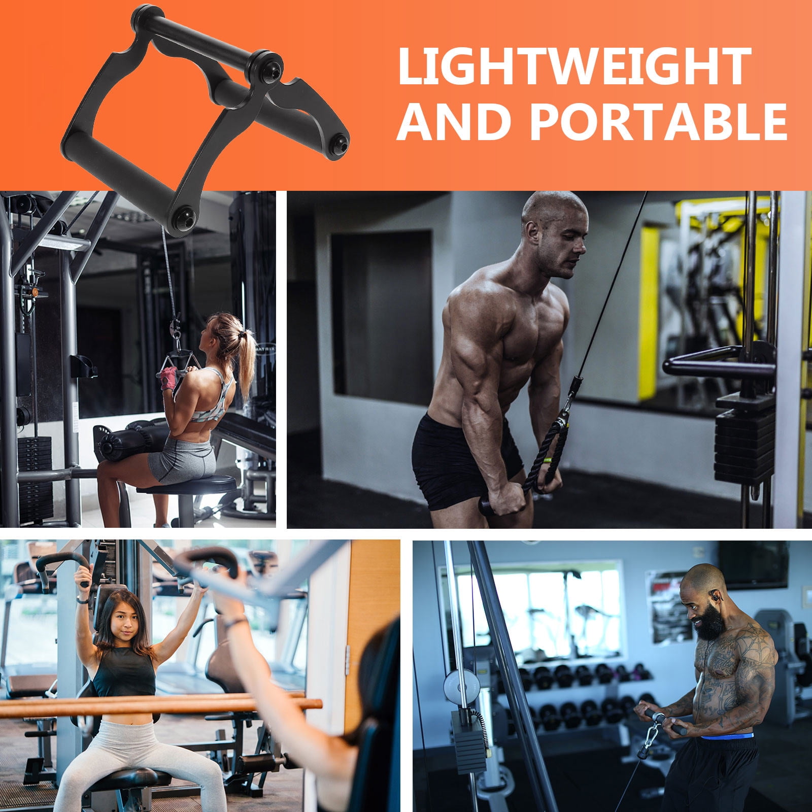 LABSERRON 1Pcs V-Shaped High Pulley Lat Pulldown Handle for Adjustable ...