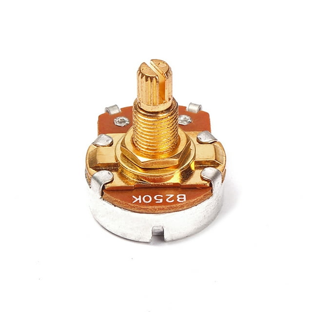LABSERRON 1Set 18mm Gold B250K Split Shaft Guitar Pots Potentiometer ...