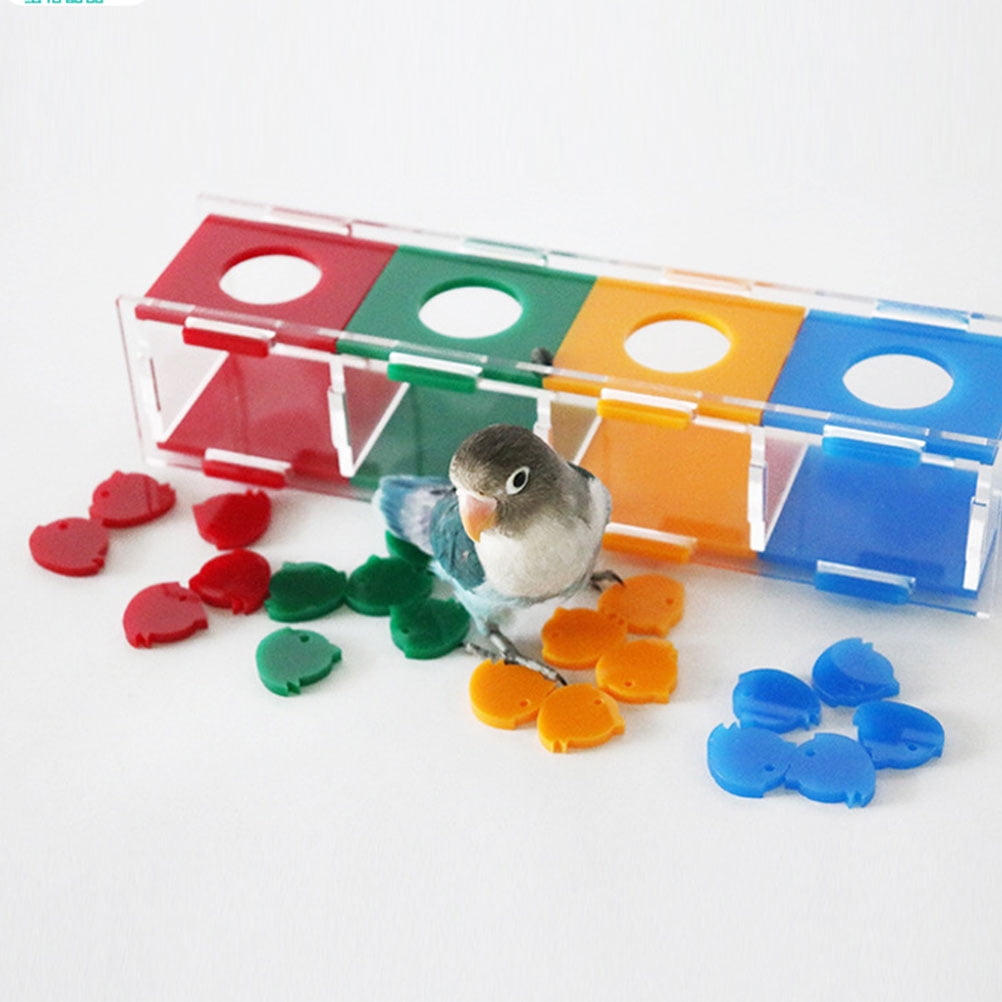 LABSERRON 1Set Bird Cage Toys Assorted Color Entertainment Coin Box ...