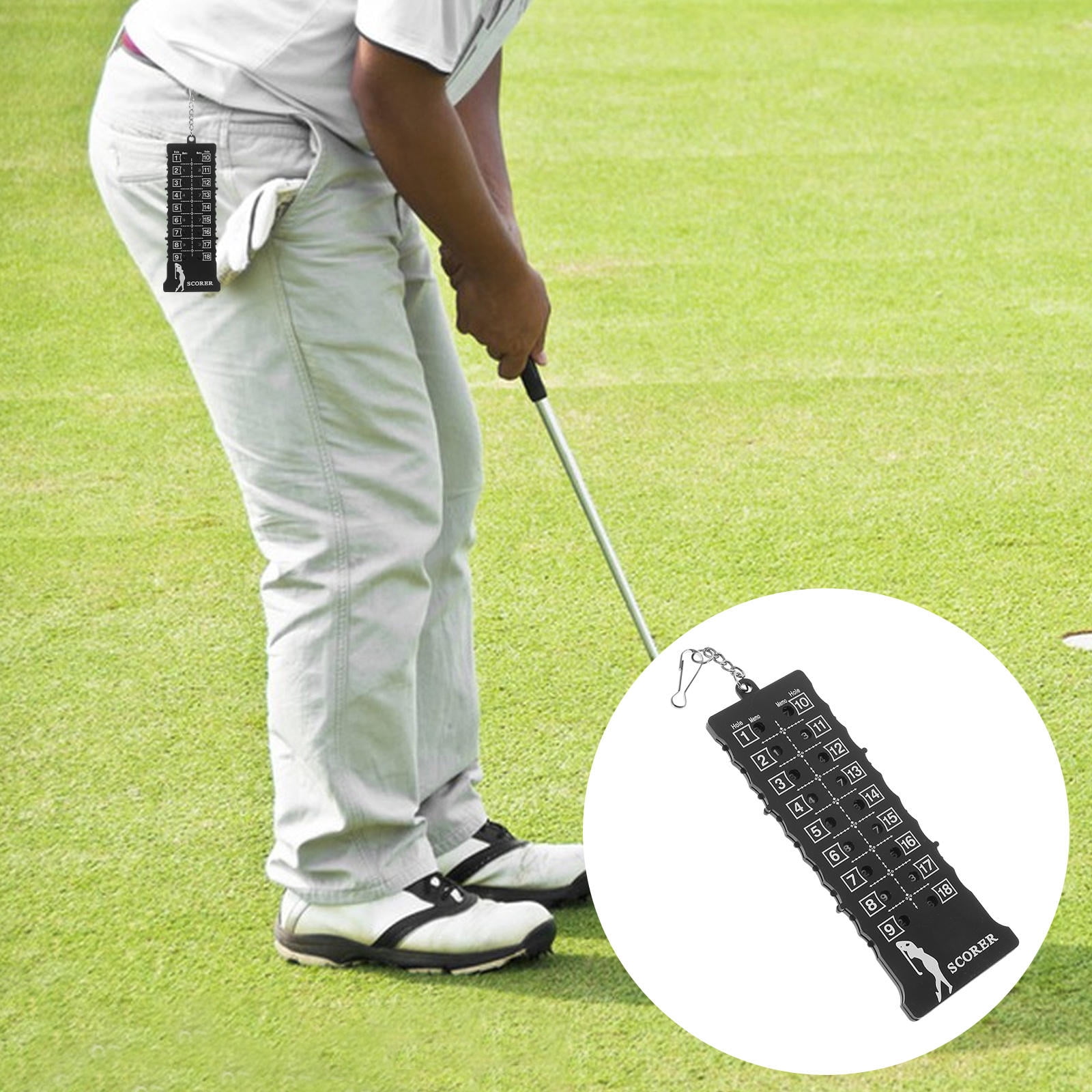 LABSERRON 1Set Golf Score Counter Mini Portable Round Stroke Tracker ...