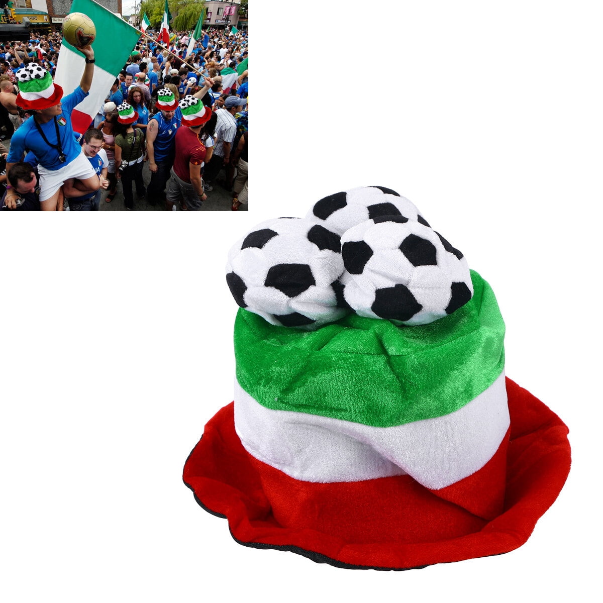 LABSERRON 1Set Multi Color Cotton Cheering Soccer Ball Shaped Top Hat ...