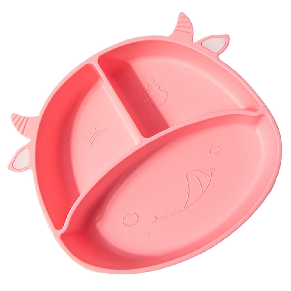 LABSERRON 1Set Pink Silicone Baby Feeding Plates for Infants and ...