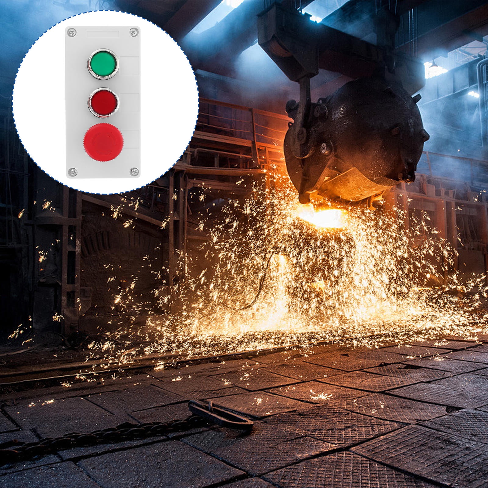 LABSERRON 1Set Stop Button Cover Terminal Box Assorted Color Plastic 5 ...