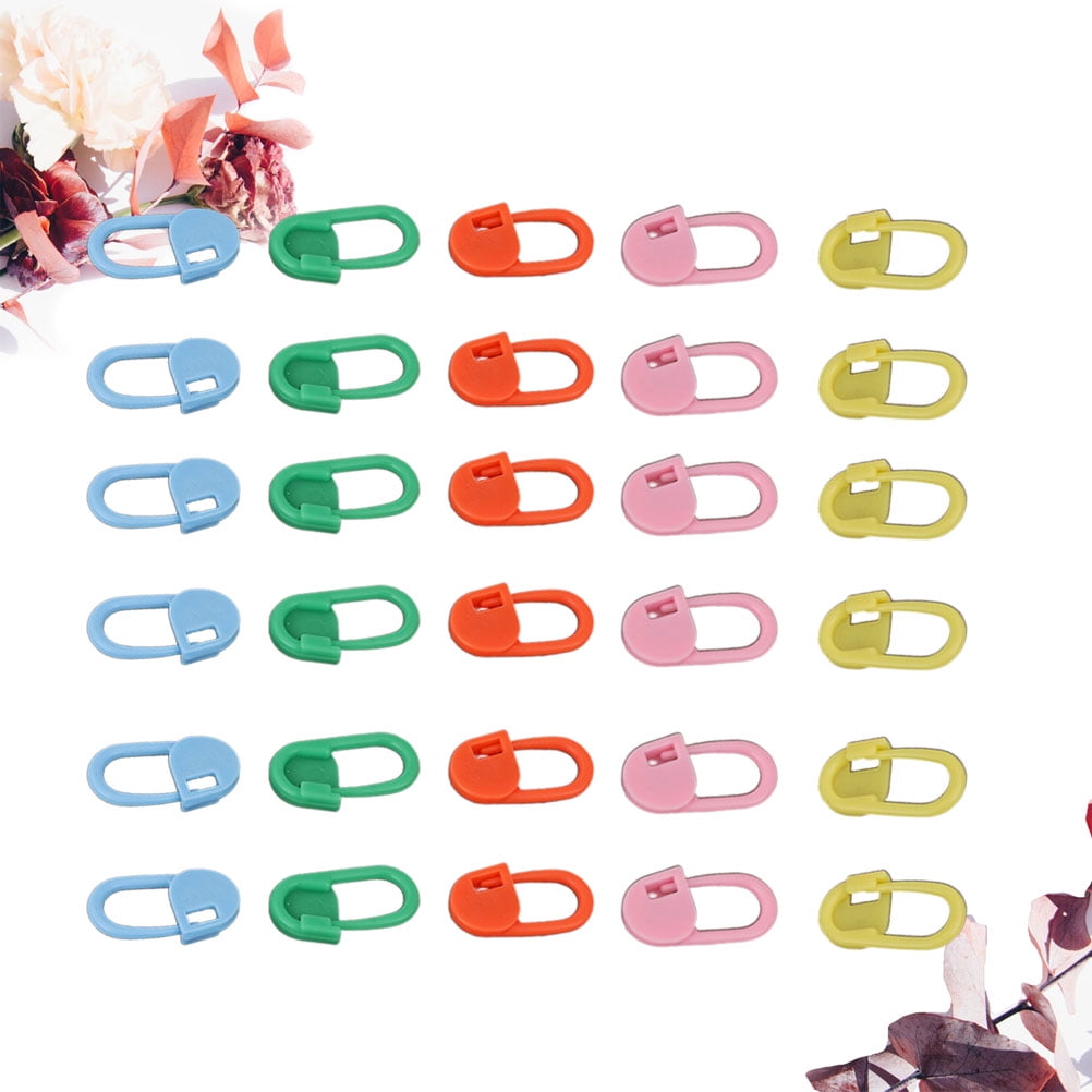 LABSERRON 2 Sets Crochet Locking Stitch Markers Random Color Increase ...