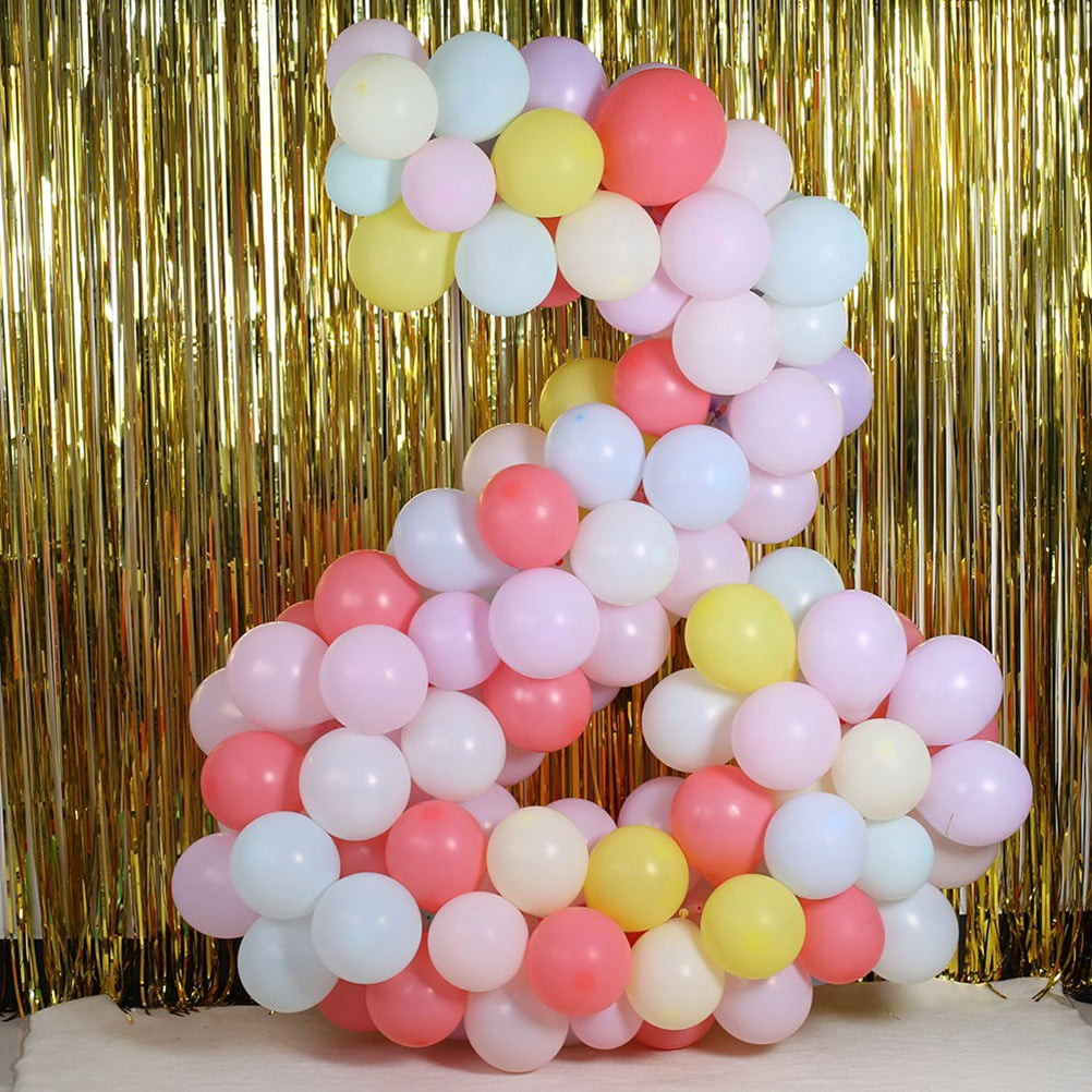 LABSERRON 200Pack Balloon Kits for Birthday Macaron Colored Balloons ...