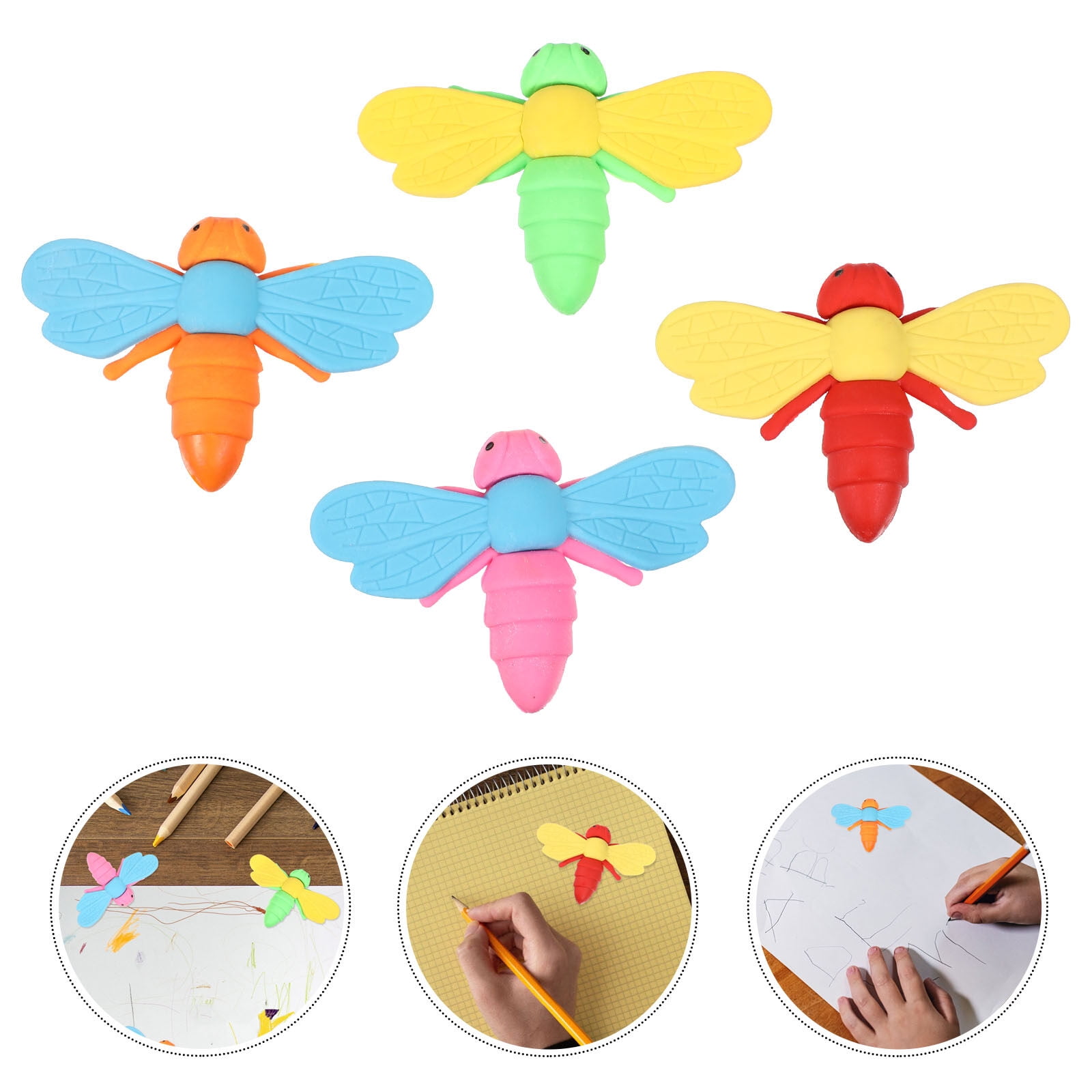 LABSERRON 20PCS Insect Erasers Assorted Color TPR Erasers For Students ...