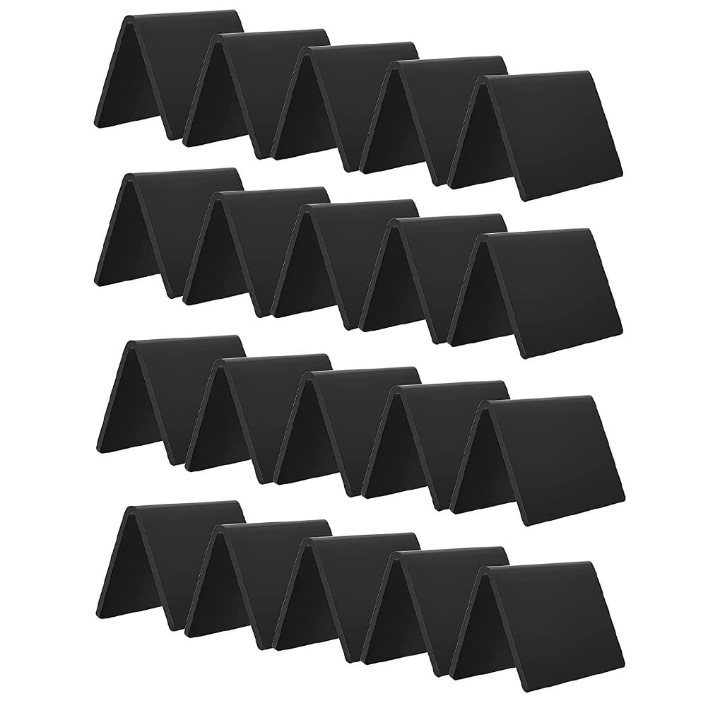 LABSERRON 20Pcs Black Chalkboard for Tabletop Writing and Notice Board ...