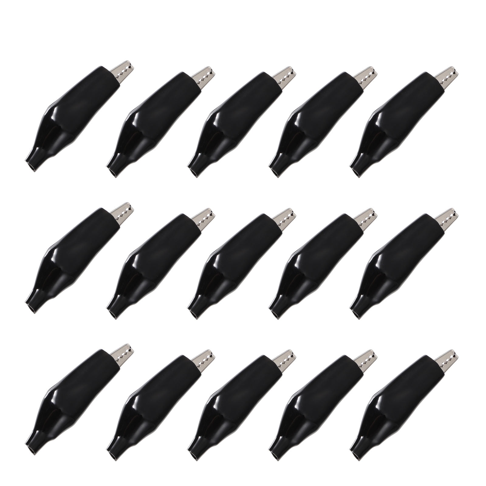 LABSERRON 20Pcs Safety Test Clips for Insulation Black Alloy Rubber 1 ...