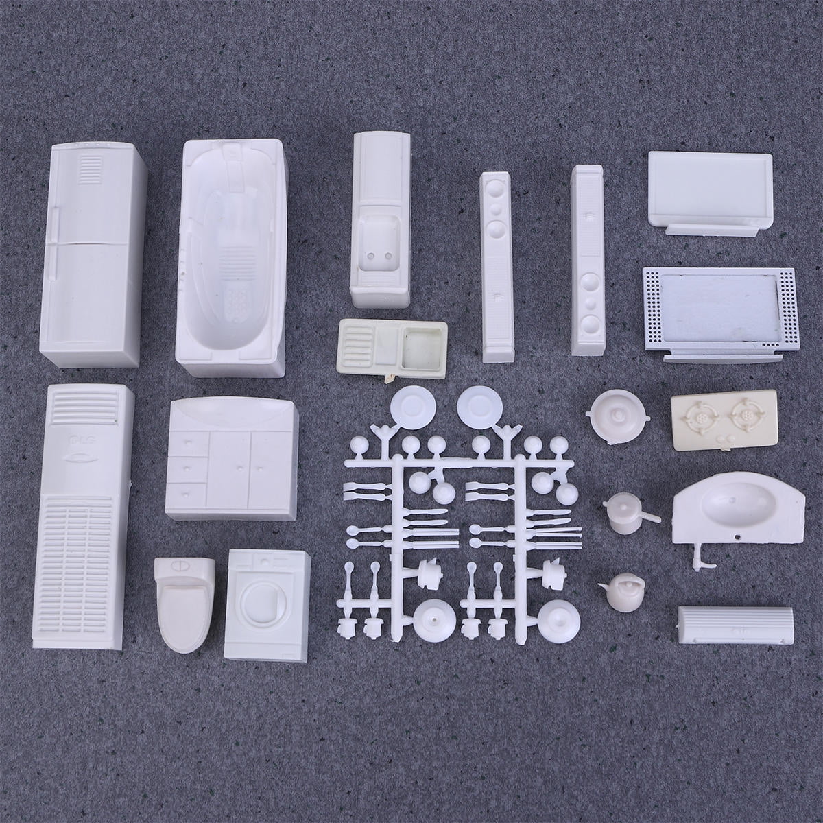 LABSERRON 23 Pcs Miniature Scene Simulated Plastic Furniture Model For ...