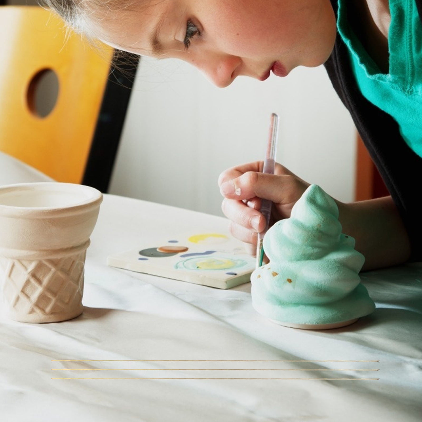 LABSERRON 25Pcs Copper Piles for Modeling Clay Tools Golden Wire Stick ...