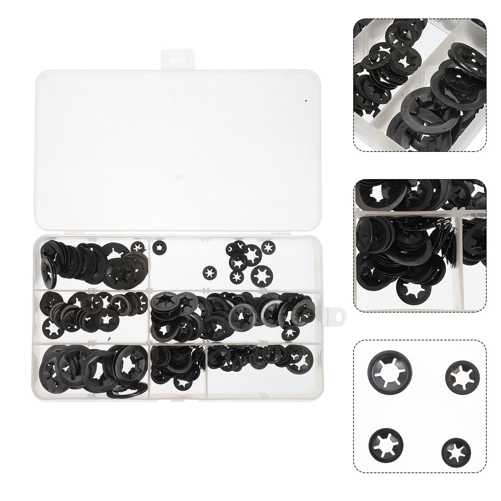 LABSERRON 260 Pcs Manganese Steel Washers Small Lock Washers For ...