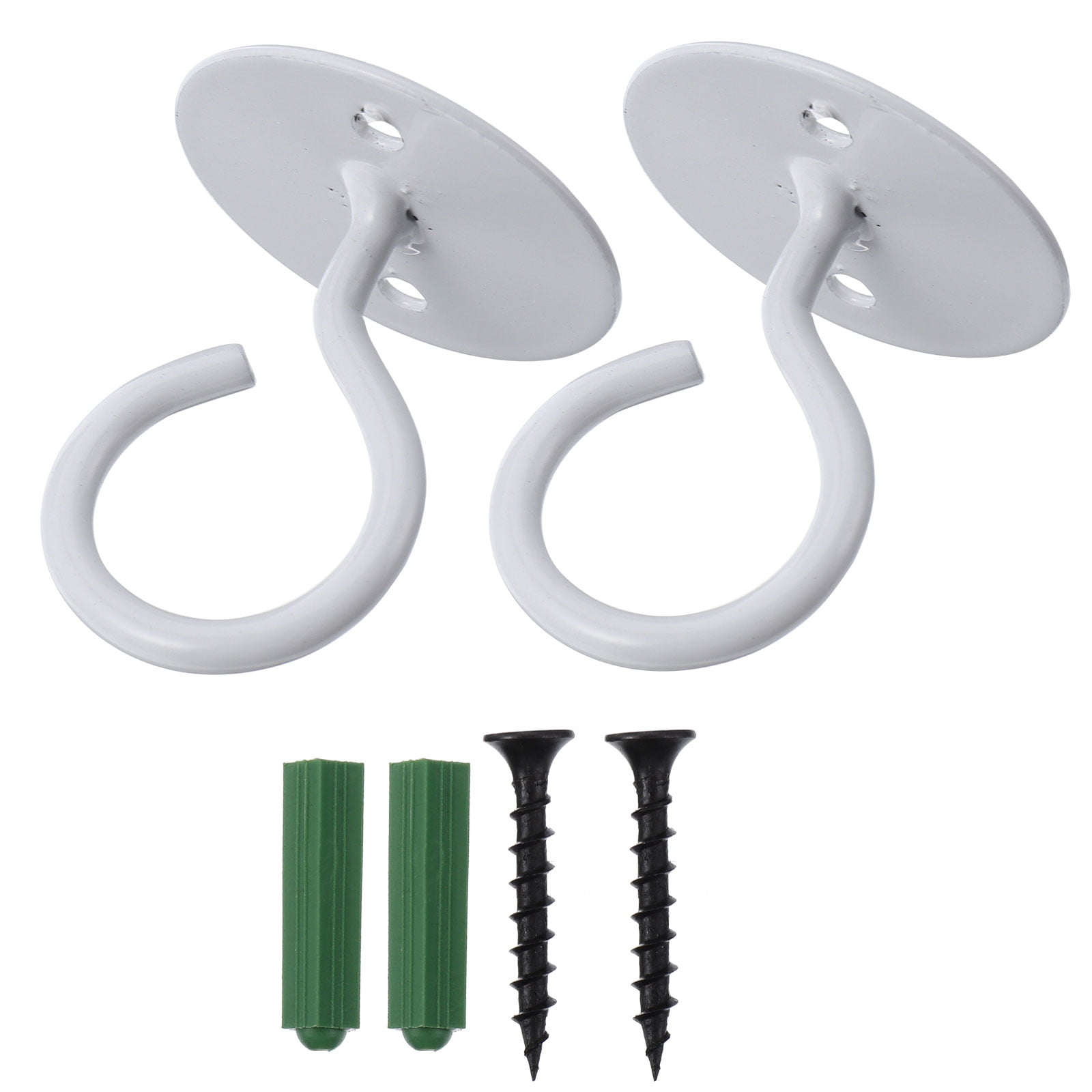 LABSERRON 2Pcs Ceiling Hanger Hook Simple White Design Square Base for ...