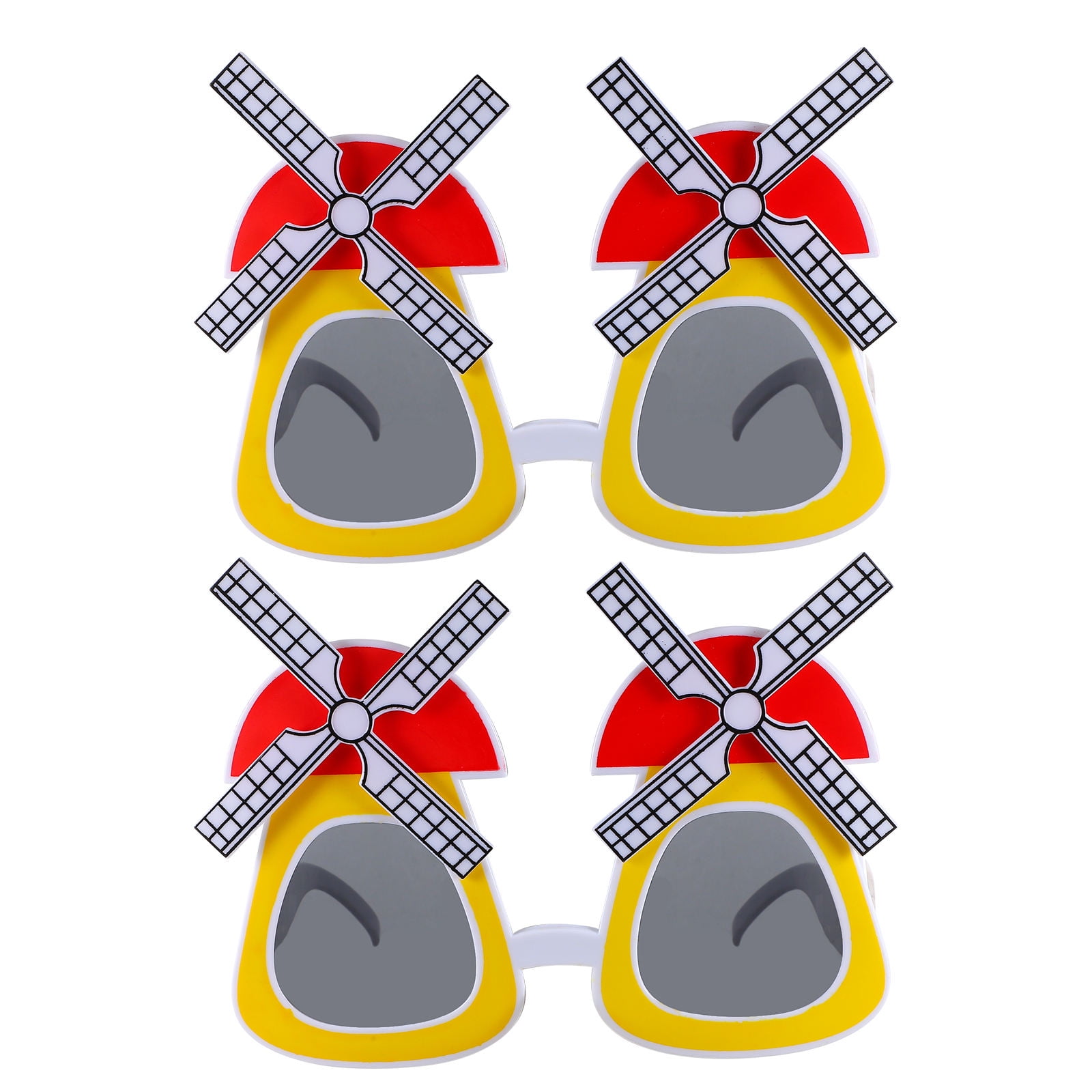 LABSERRON 2Pcs Costume Glasses Assorted Color ABS Windmill Shape for ...