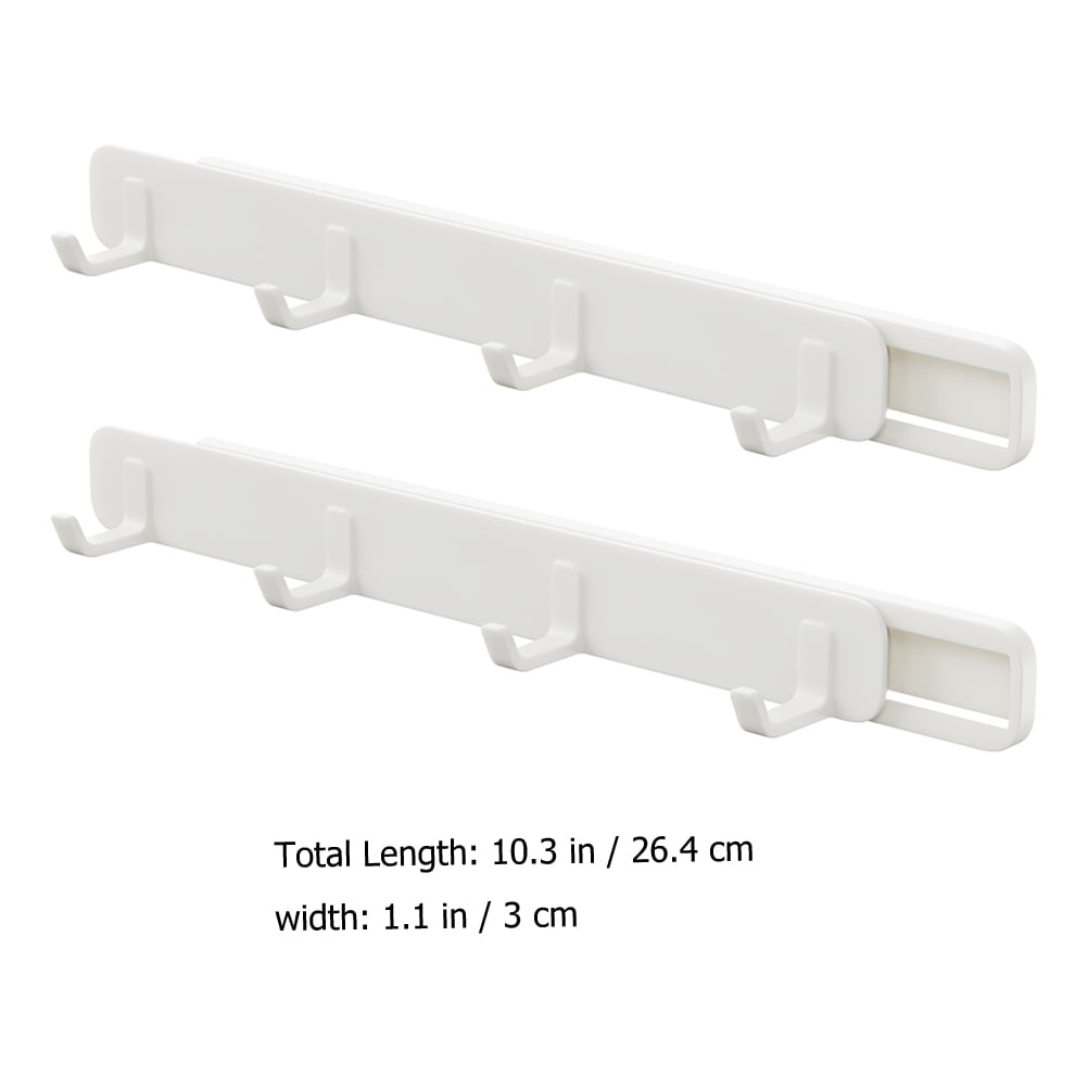 LABSERRON 2Pcs Retractable Gaps Hooks Hideaway Hooks Wall Mountable Abs ...