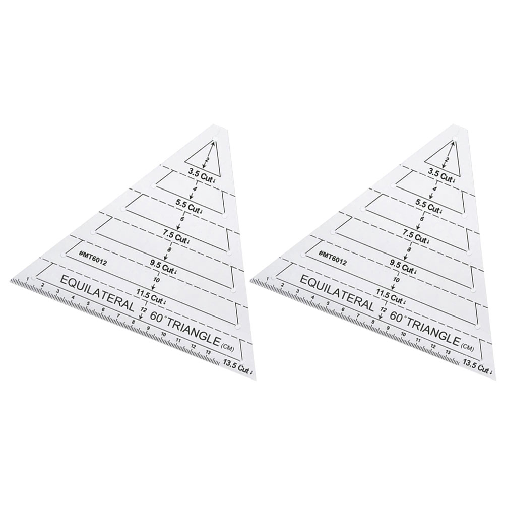 LABSERRON 2Pcs Triangle Ruler for Quilting Acrylic Material with ...