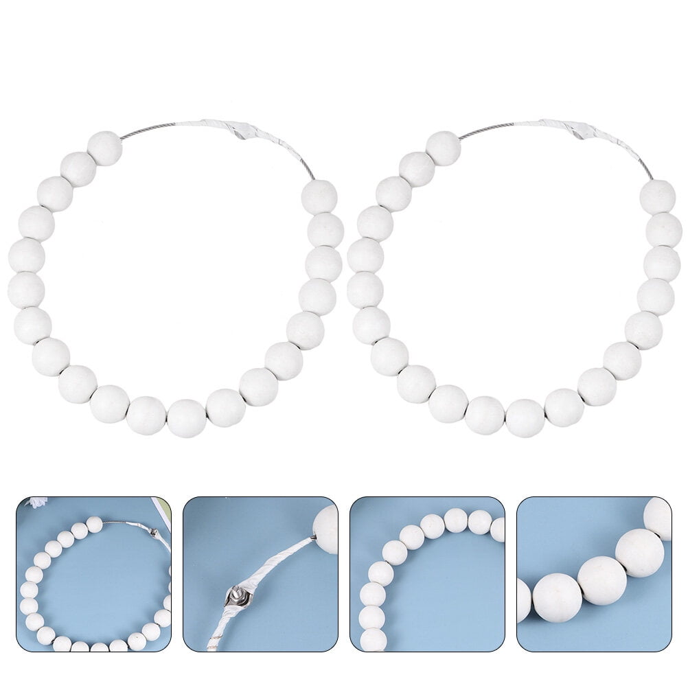 LABSERRON 2Pcs White PP Flagpole Retainer Rings for Preventing Flag ...