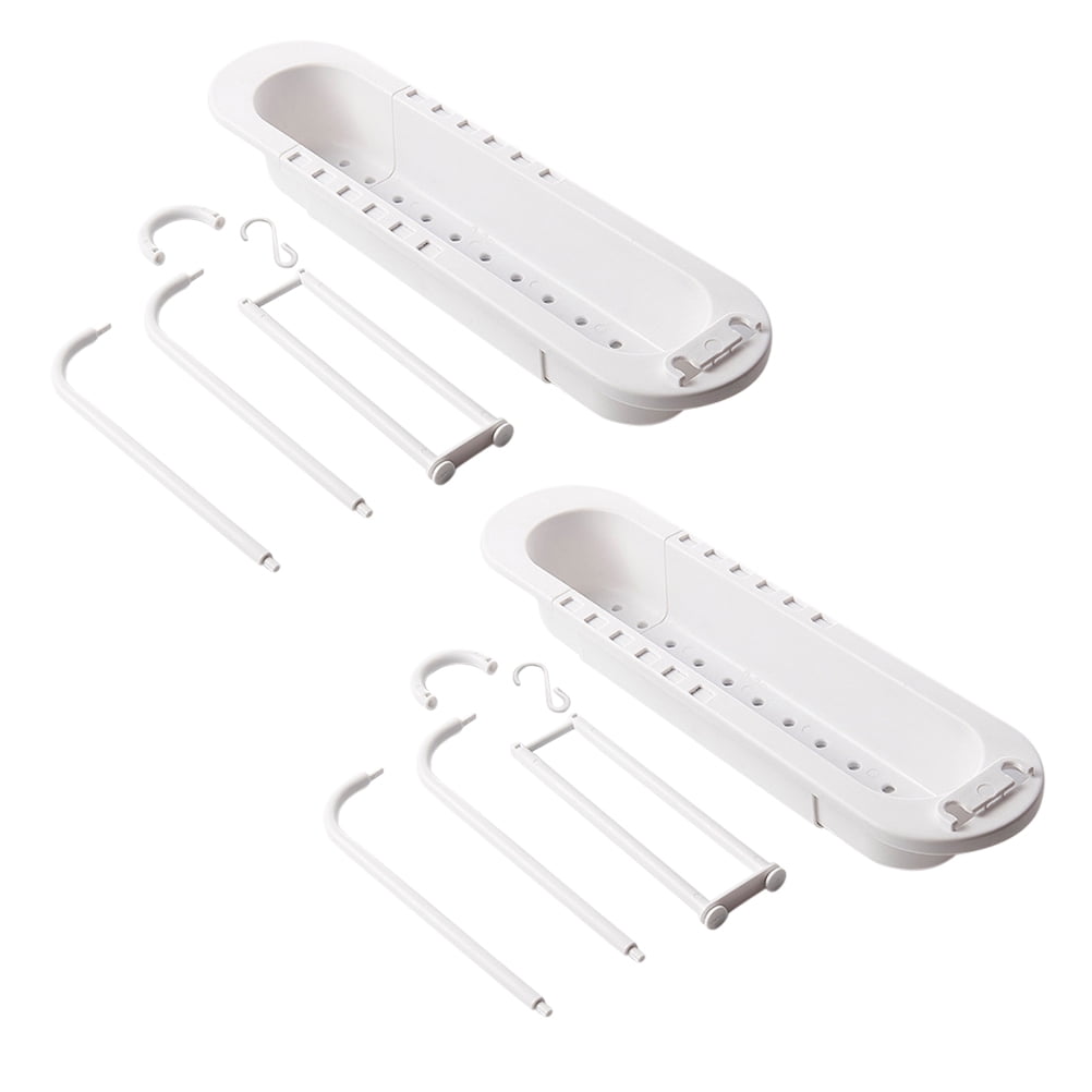 LABSERRON 2Set Dish Rag Holder Retractable Kitchen Drain Rack White 36 ...