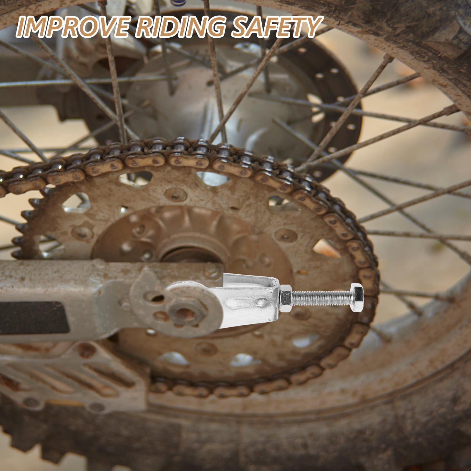 LABSERRON 2Set Iron Chain Tensioner for Motorcycle Chain Adjustment ...