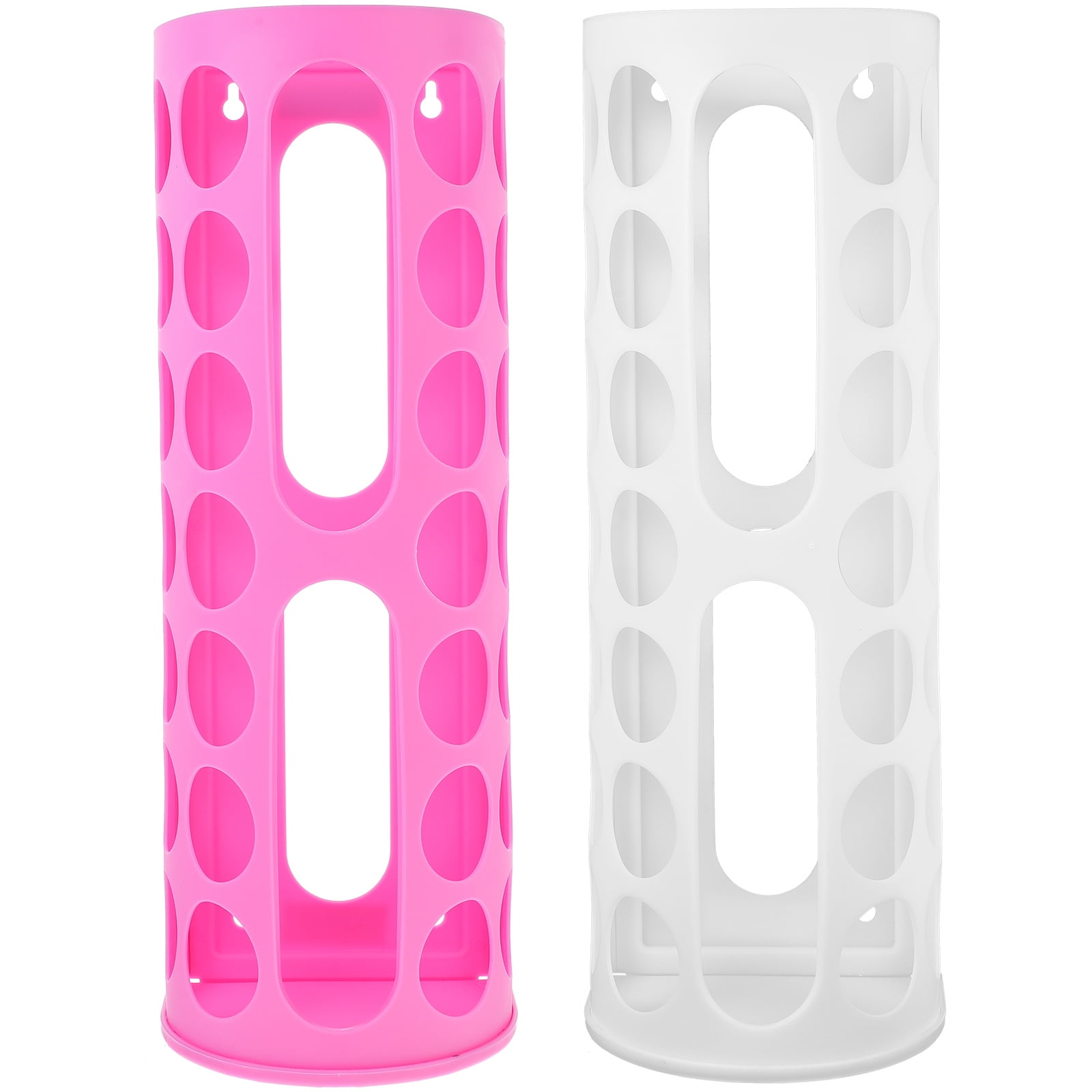 LABSERRON 2Set Vinyl Storage Rack for Craft Vinyl Roll Organizer Wall Mountable Design White ...