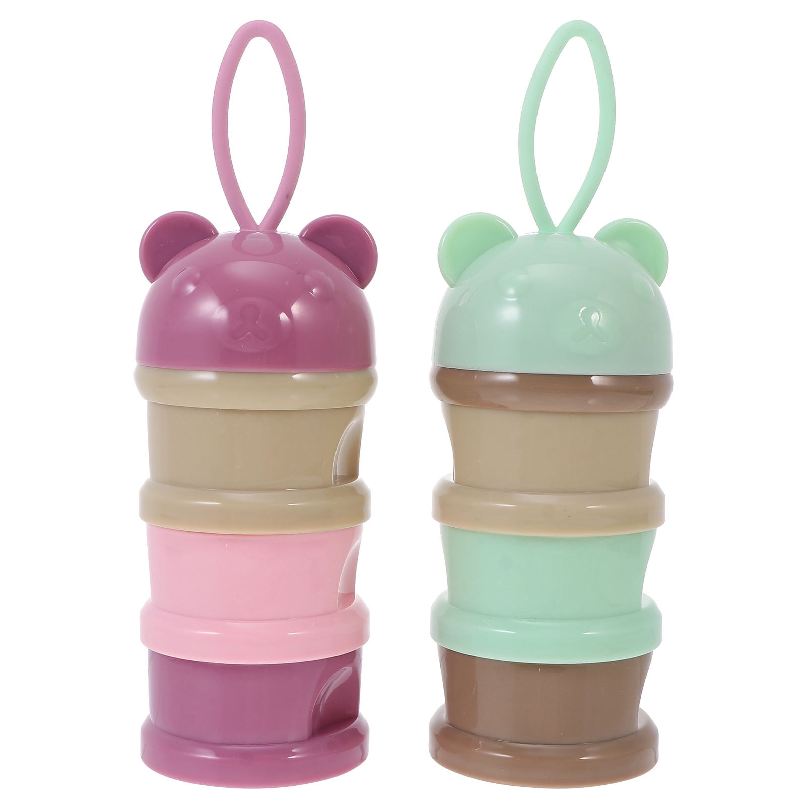 LABSERRON 2pcs Three Formula Dispenser Portable Milk Powder Container ...