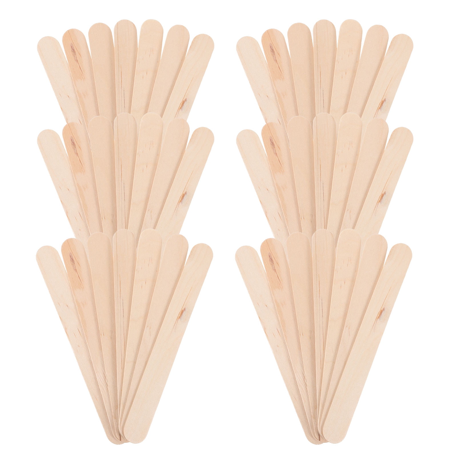 LABSERRON 300Pcs Craft Sticks Wood Khaki Flat Stick for Ice Cream and ...