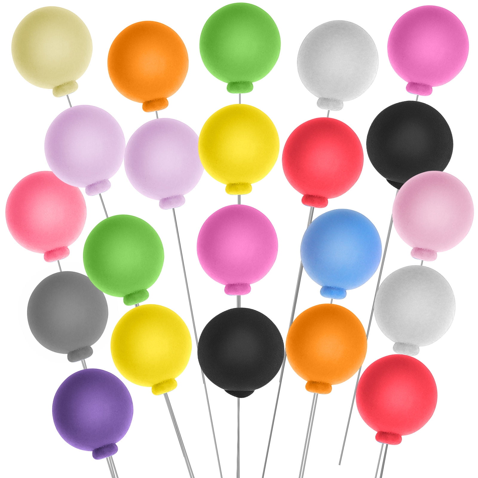 LABSERRON 30Pack Assorted Color Foam Balls Cake Balloons for Birthday ...