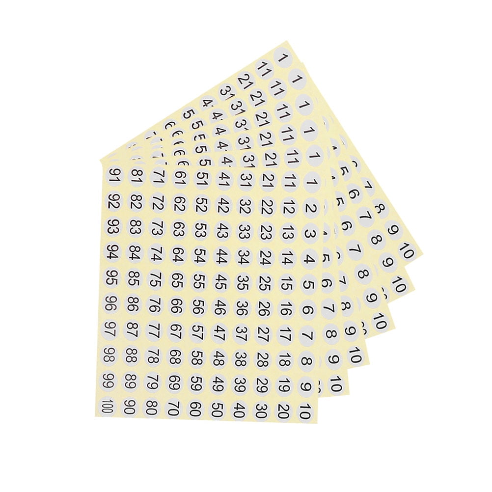 LABSERRON 30Sheets Table Number Stickers Material Decorative Pasters ...
