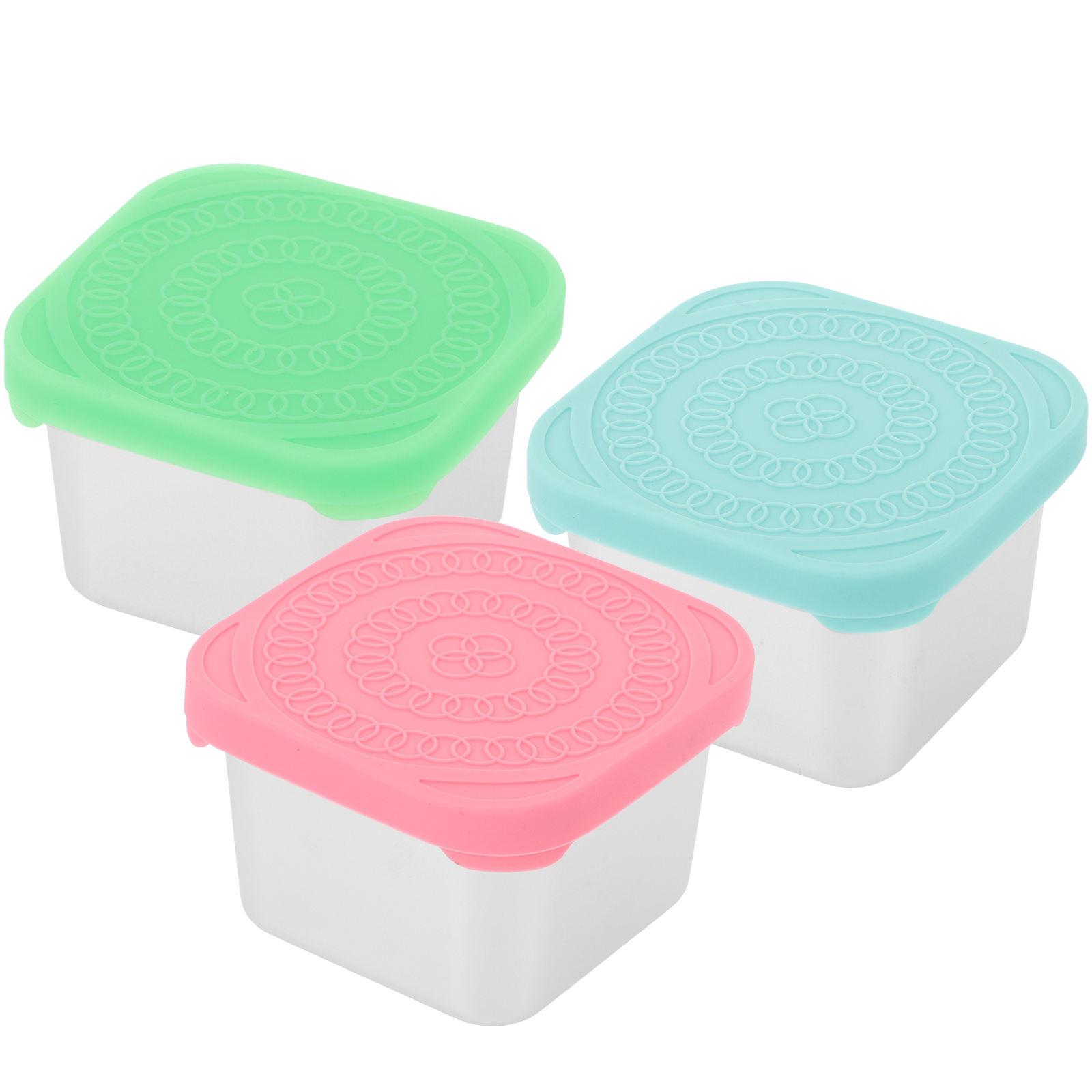 LABSERRON 3Pack Green Small Containers Metal Food Container Airtight ...